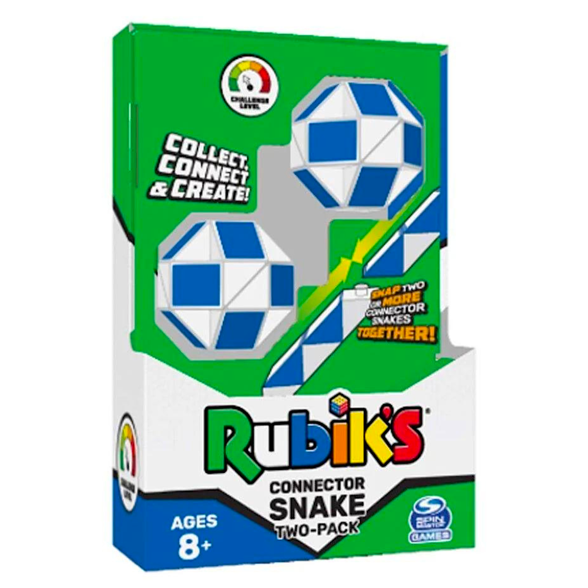 Rubik's Connector Snake Cube 2-Pack Blue & White → MasterCubeStore
