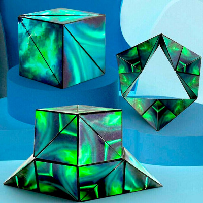 Shashibo Magnetic Folding Fidget Cube Green → MasterCubeStore
